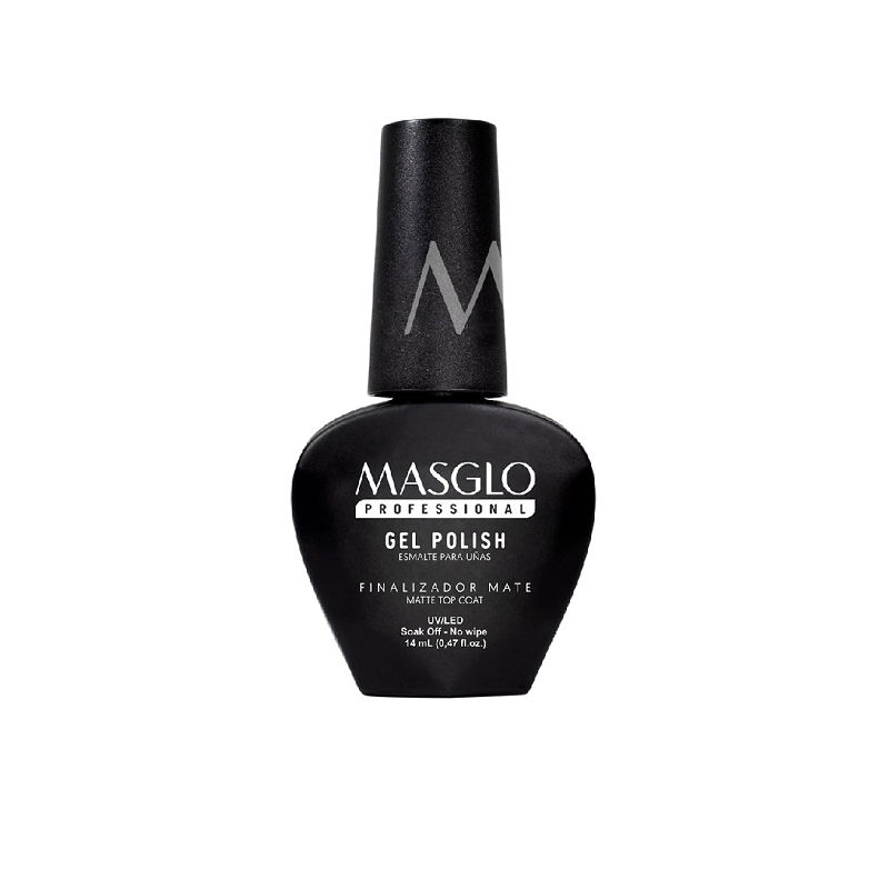 ESMALTE MASGLO*14ML SEMIPERMANENTE FINALIZADOR MATE